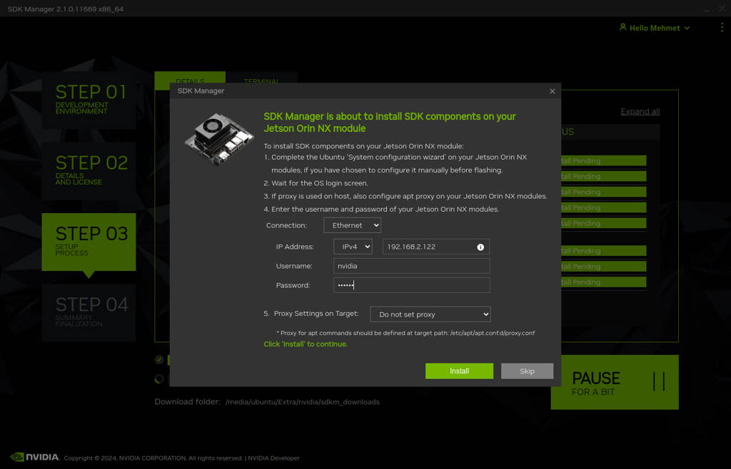 JetPack-6.x Installation for DSBOARD-ORNX